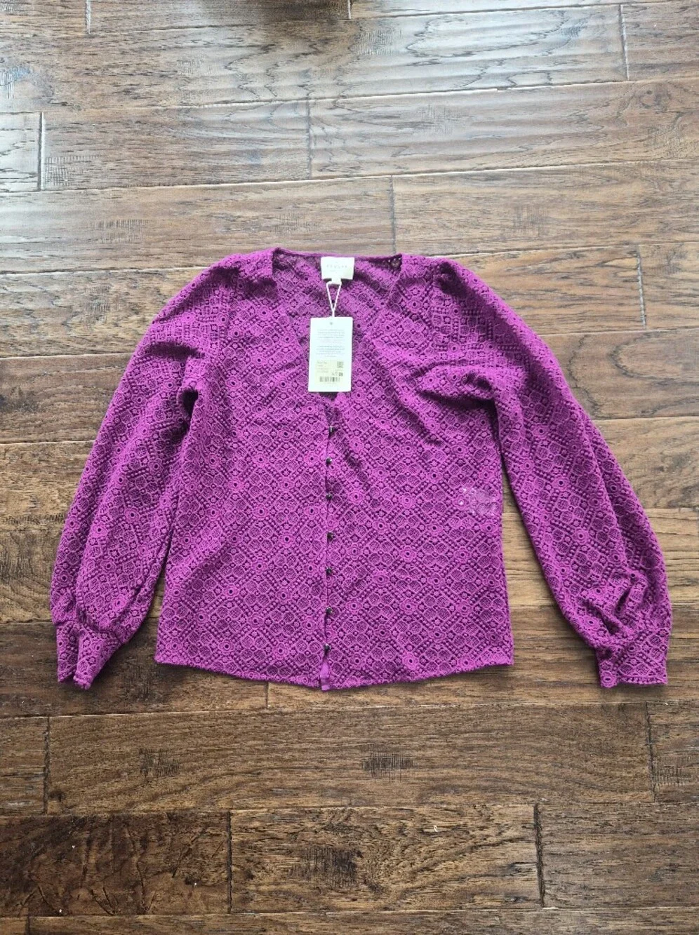Sezane | Tops | Nwt Sezane Gaya Blouse In Violetpurple Size 364 | Poshmark